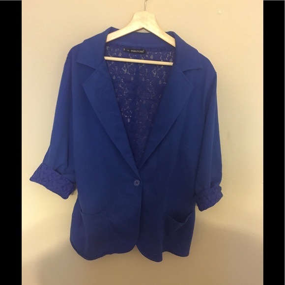 Maurices | Jackets & Coats | Cobalt Lace Back Blazer | Poshmark